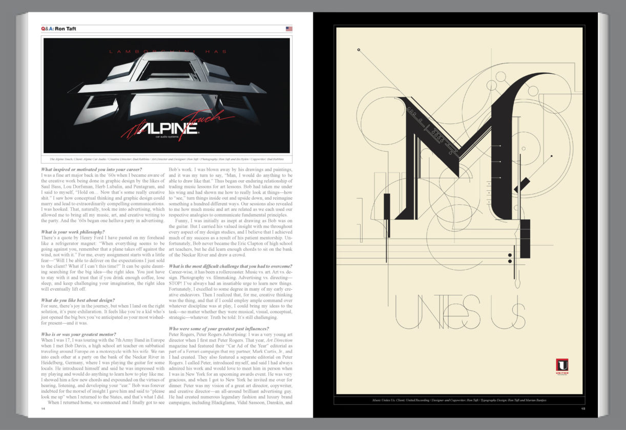 Denying Mediocrity at All Levels: Graphis Master Ron Taft in Graphis ...